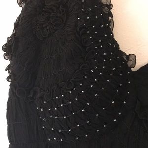 Max Studio | Dresses | Nwot Leon Max Studio Black Silk Asymmetric Dress ...